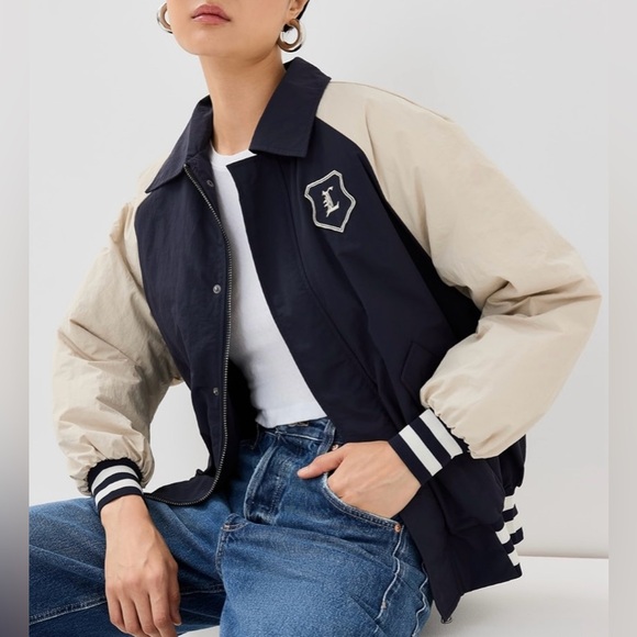 Lioness | Jackets & Coats | Lioness Bomber Jacket Xs Blue Of White ...
